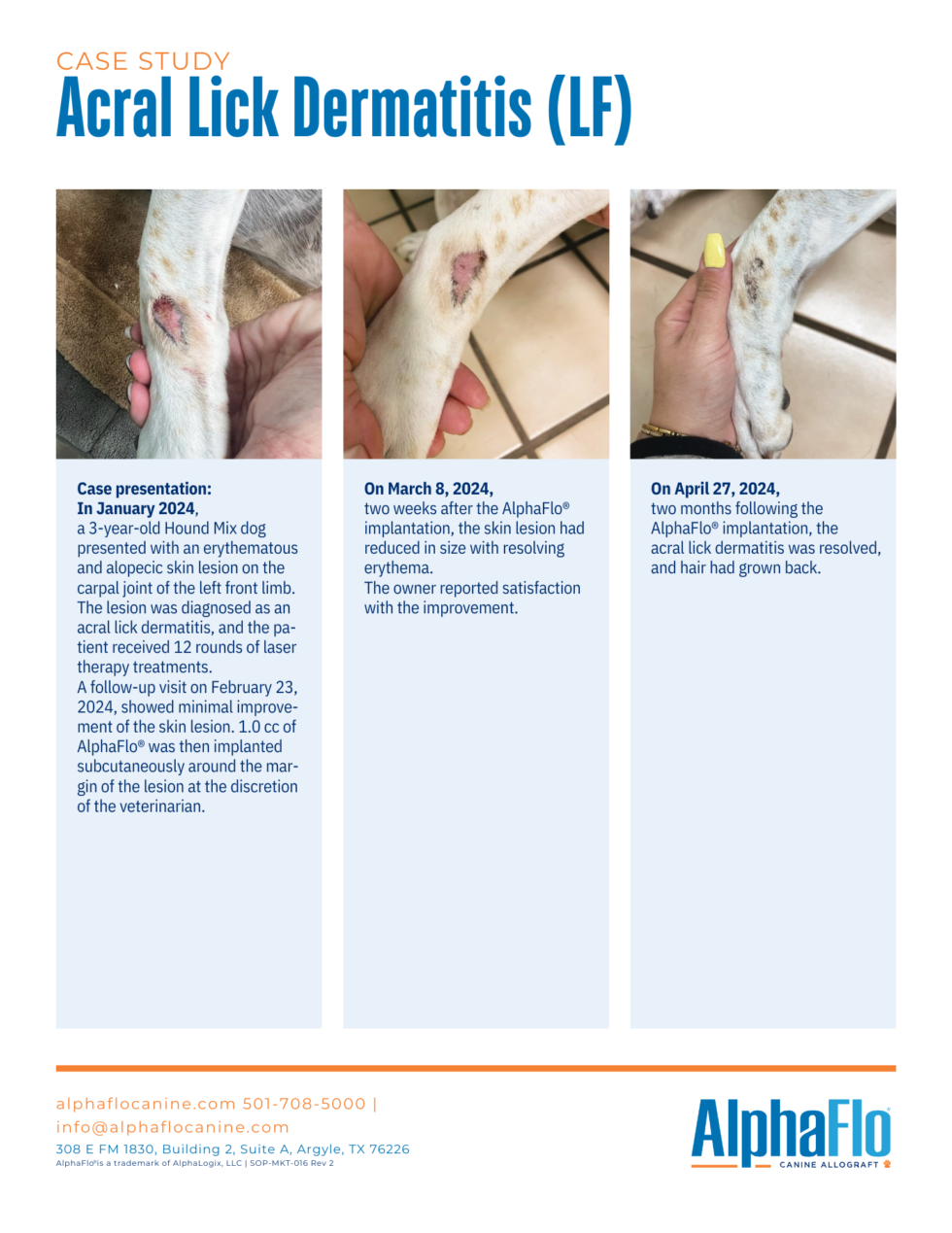 Acral Lick Dermatitis (LF) - AlphaFlo